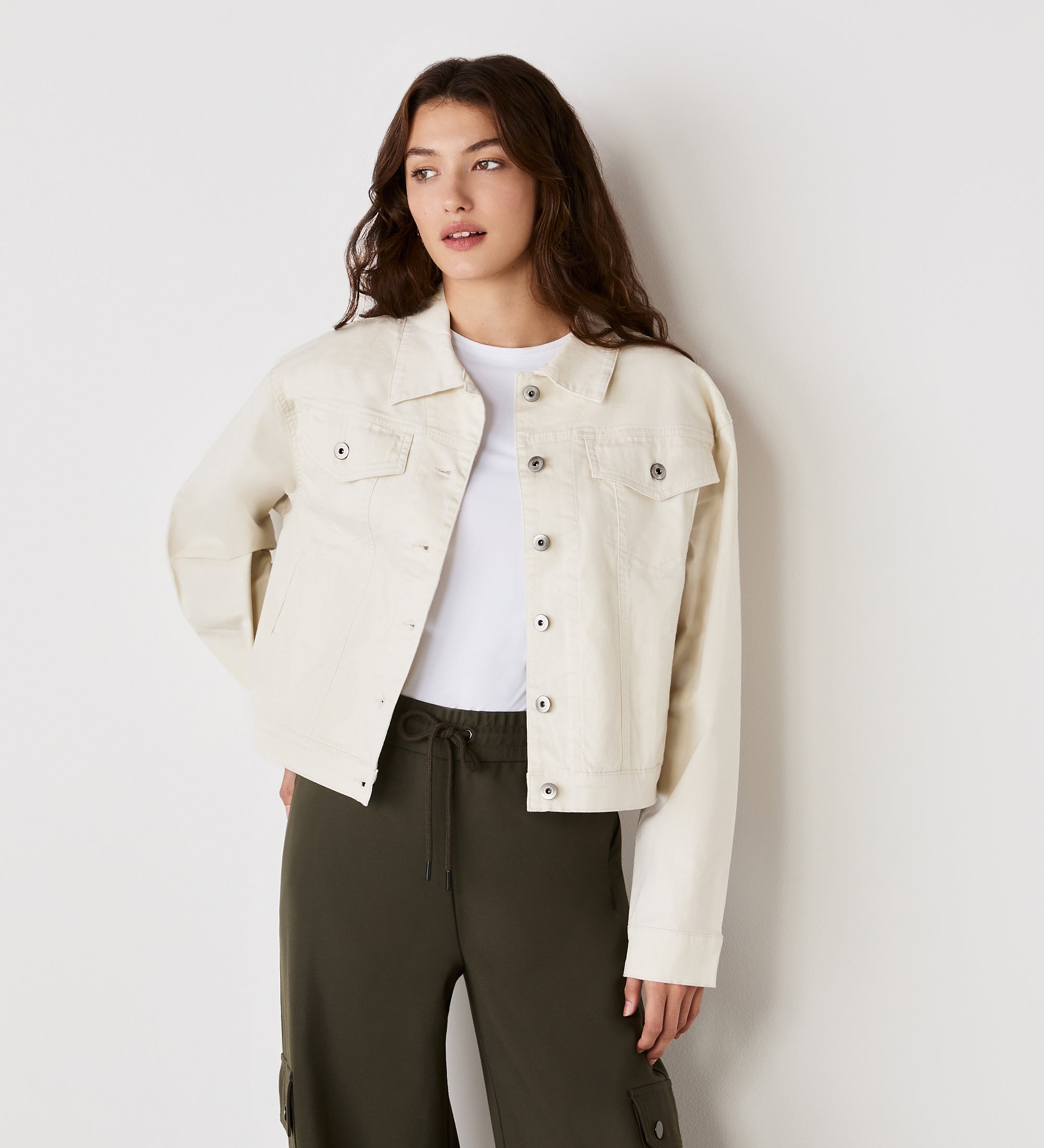 Isobel Ivory White Denim Jacket – Finery London