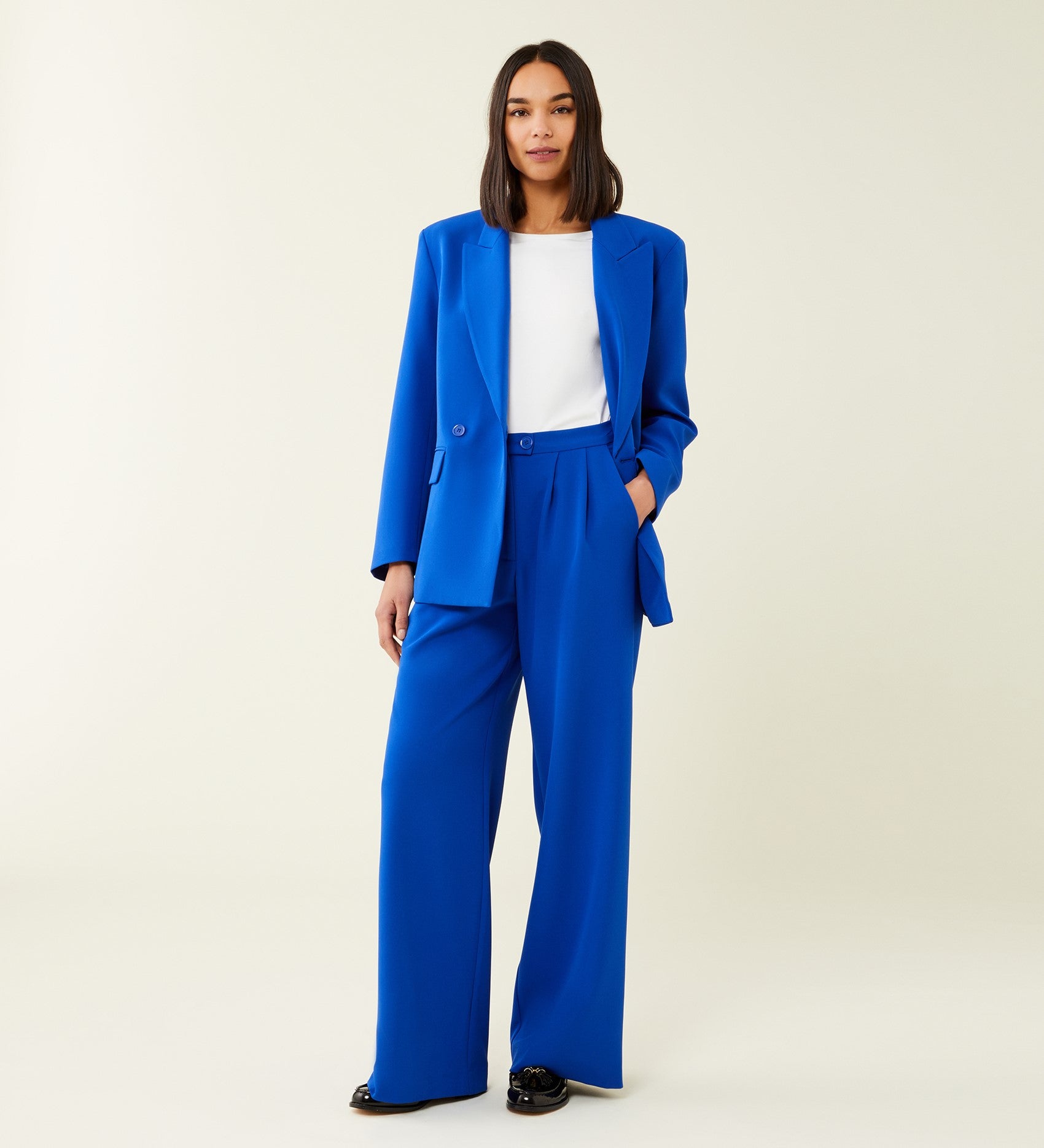 Maeve Cobalt Blue Blazer – Finery London