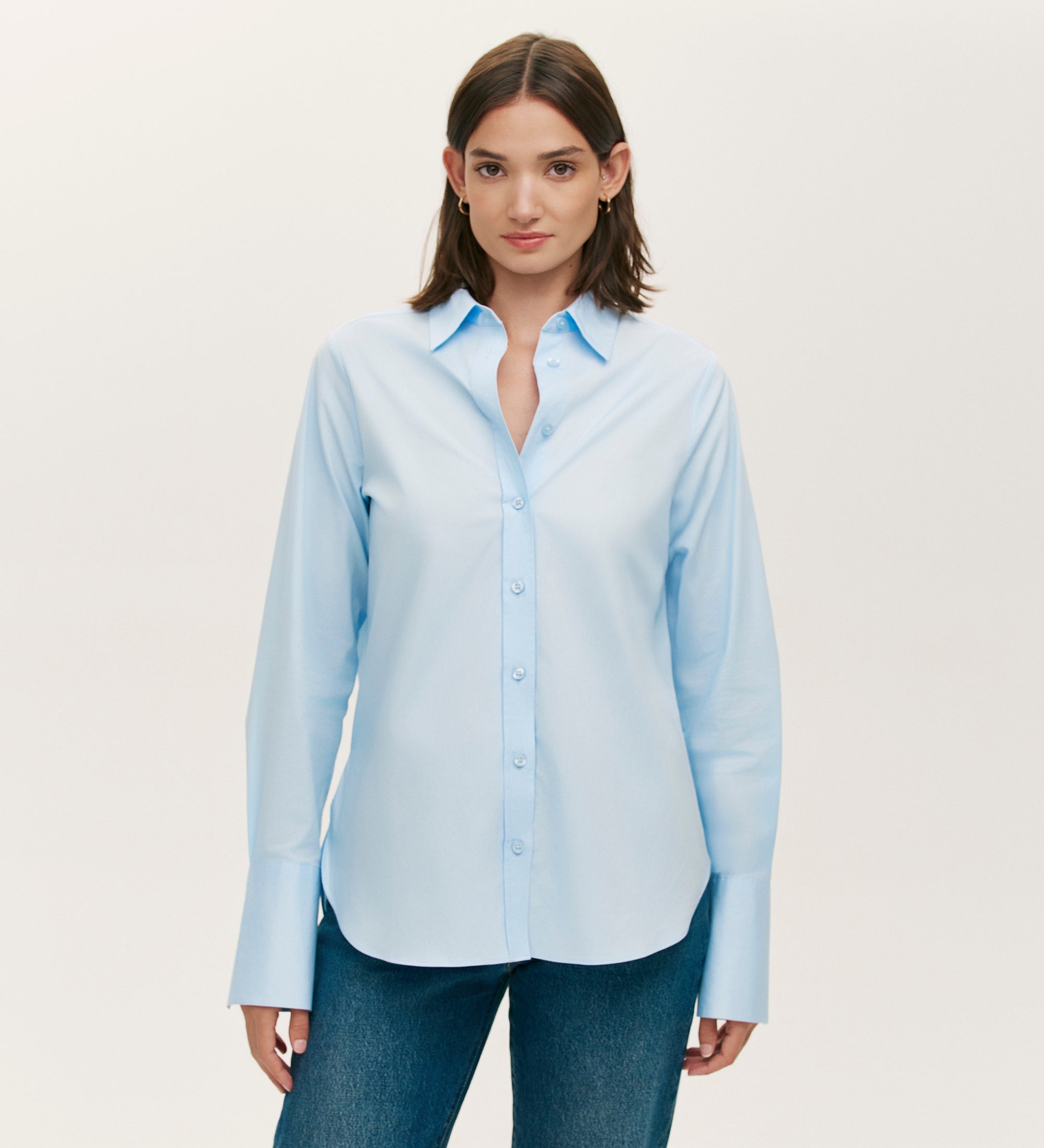 Dillon Blue Cotton Shirt – Finery London