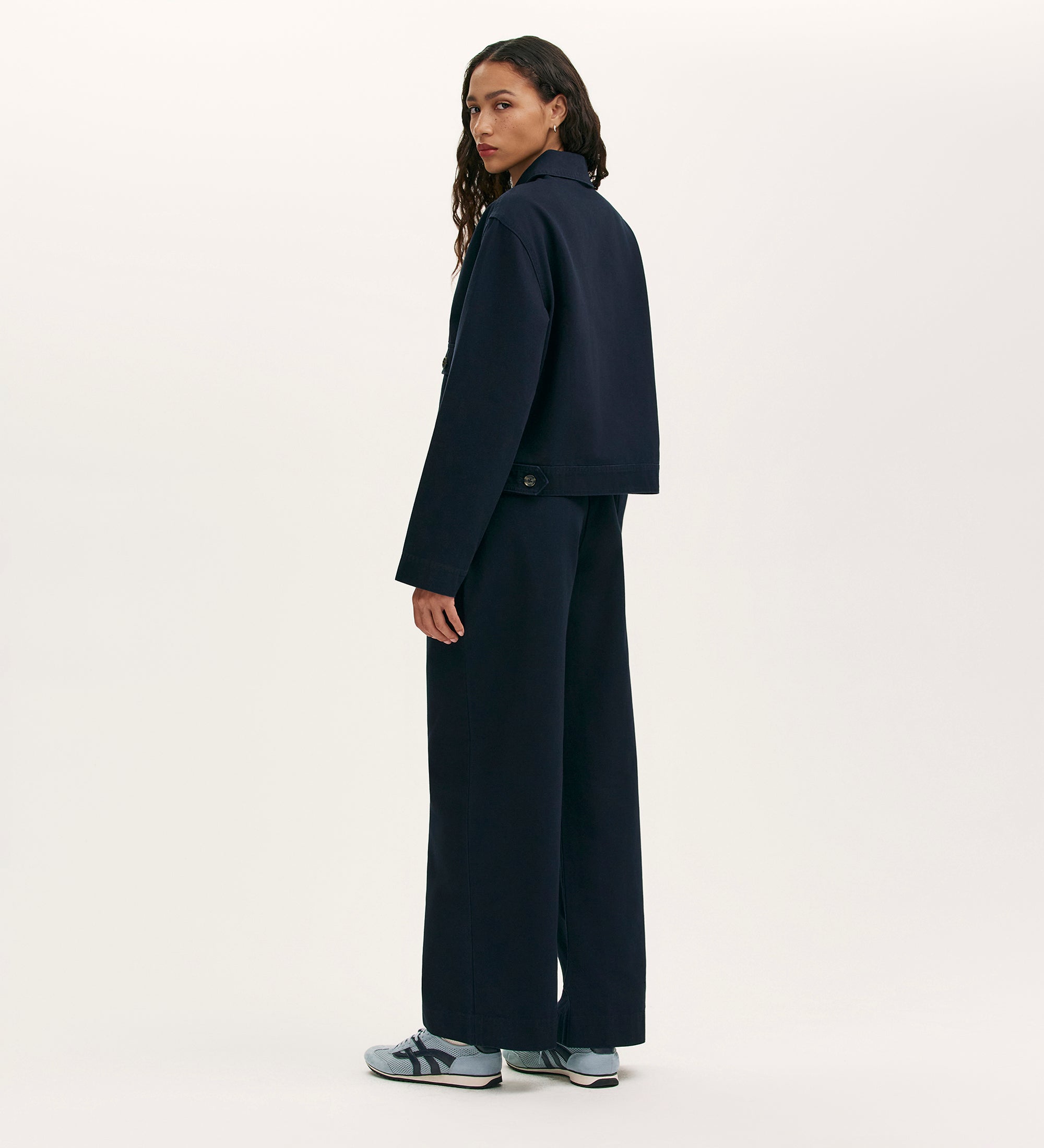 Kelsie Navy Canvas Jacket – Finery London