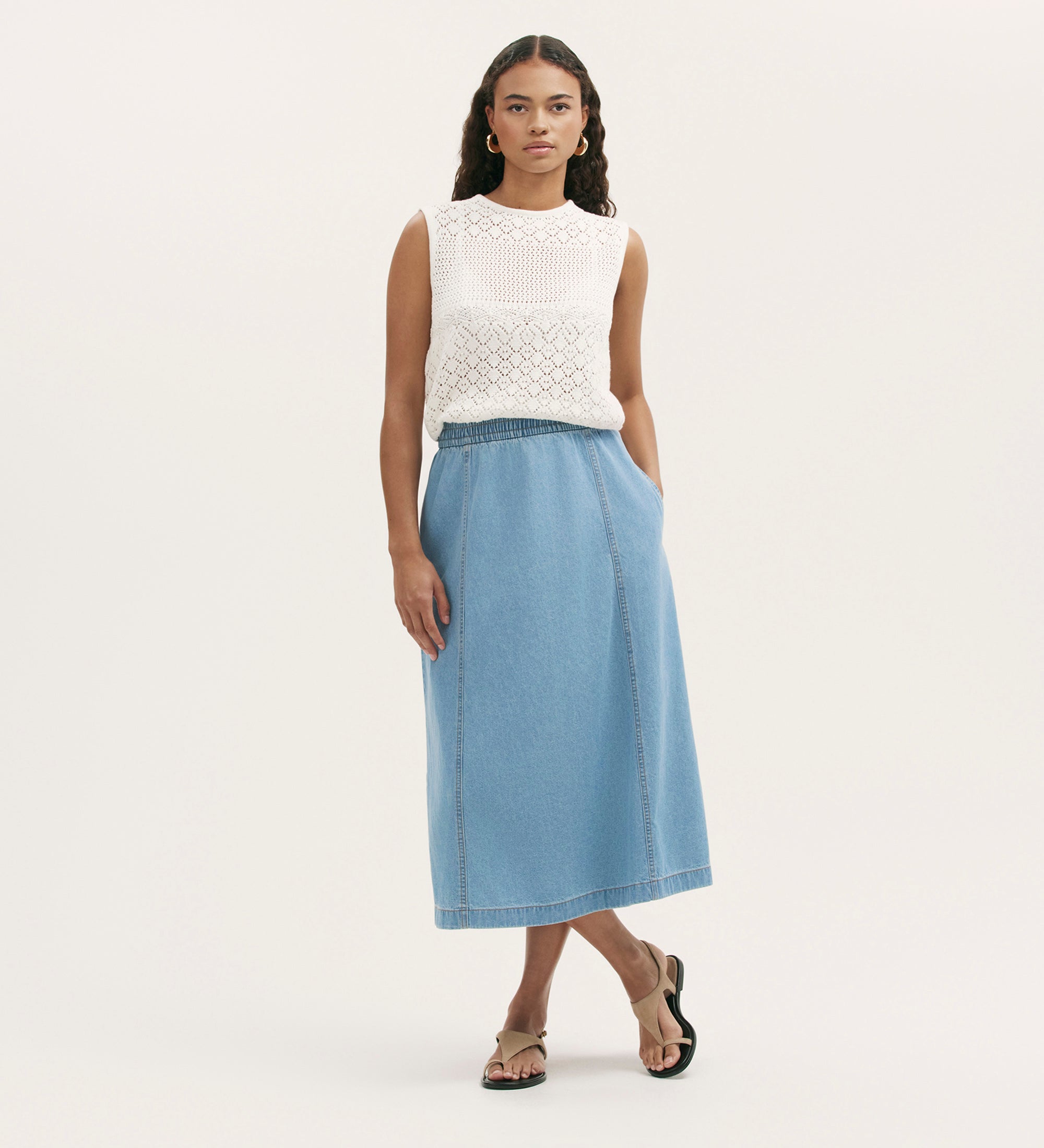 Winona Light Blue Denim Skirt – Finery London
