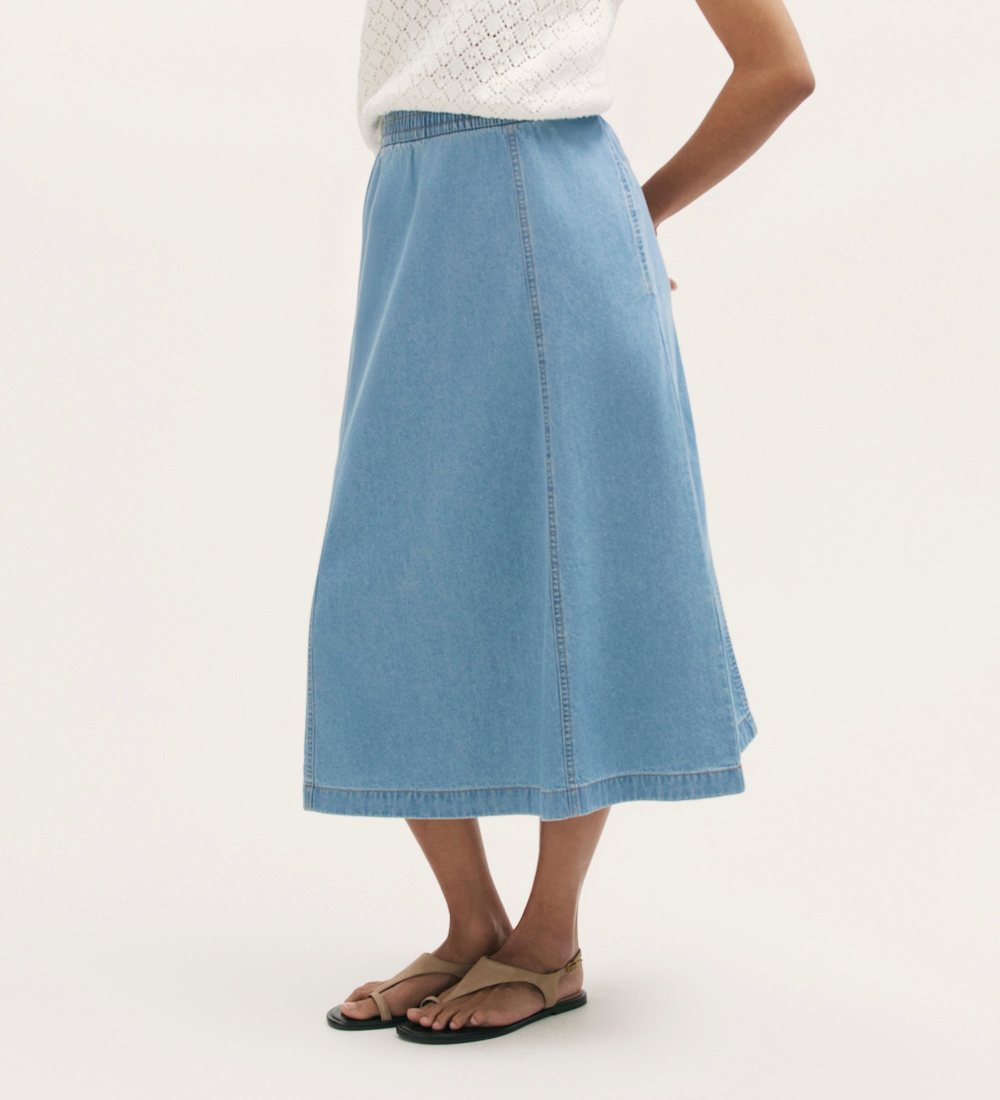 Winona Light Blue Denim Skirt – Finery London